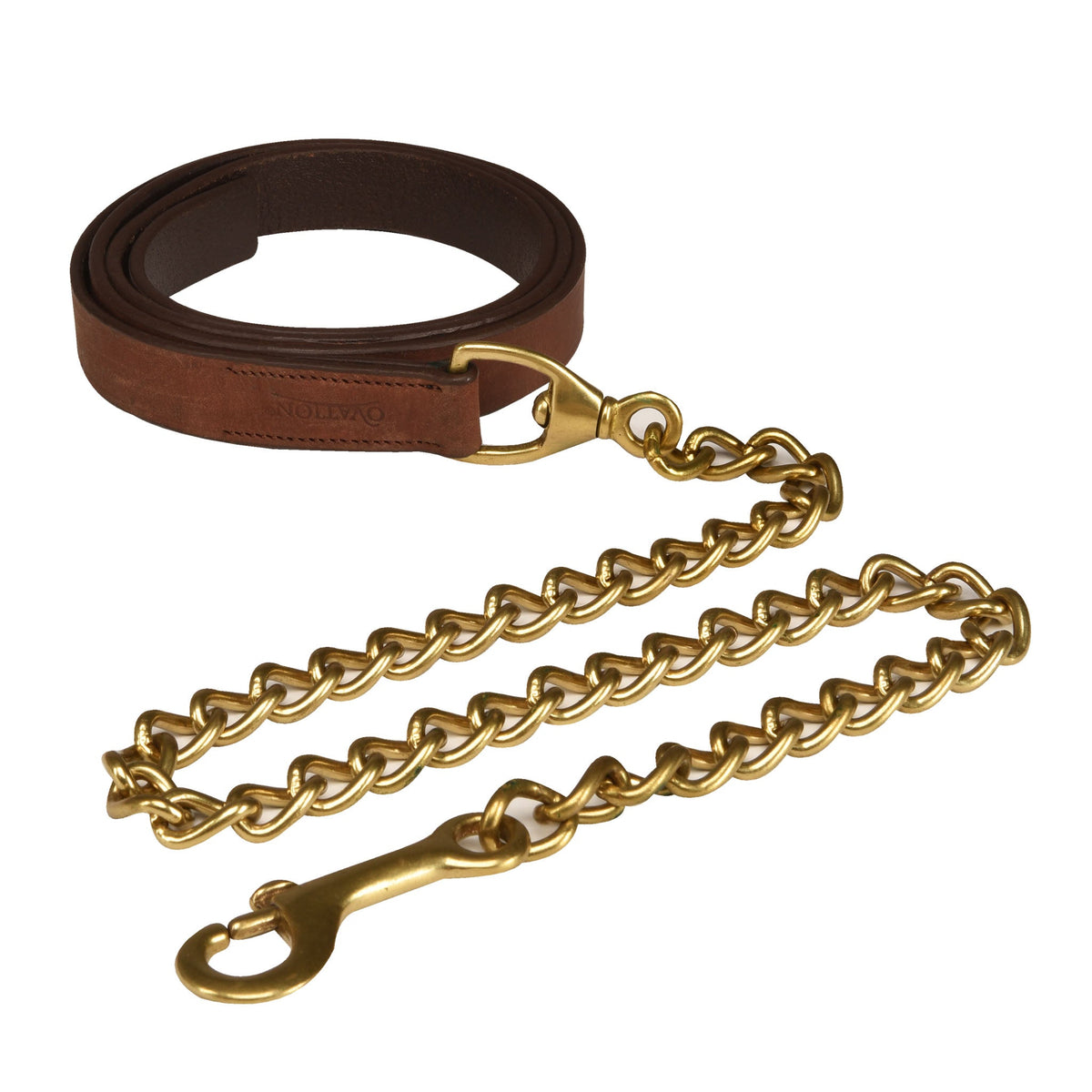 Richtan Lead and Chain - Brown/Brass – Ovation Riding